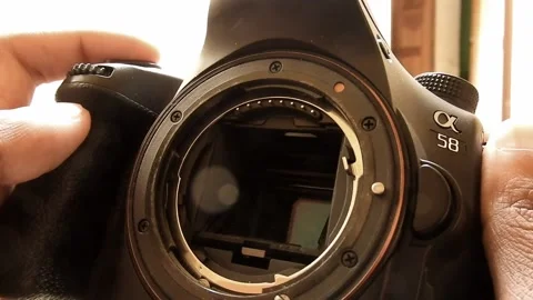 DSLR Camera, Mirror And Shutter Mechanis... | Stock Video | Pond5
