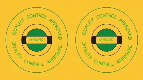 Dual Approved Badge Animation with Orang... | Stock Video | Pond5