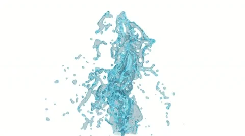 Dual water splash vertical (slow motion)... | Stock Video | Pond5