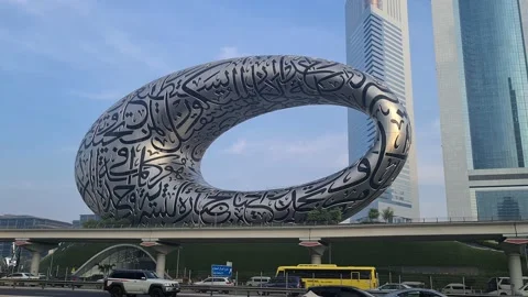 Dubai, Emirates. Museum of the Future Sh... | Stock Video | Pond5