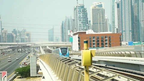 Dubai, UAE - July 05, 2024: Dubai metro ... | Stock Video | Pond5