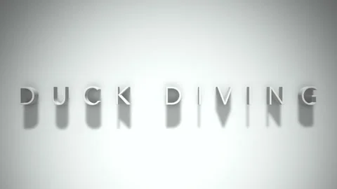 duck diving 3D title animation with shad... | Stock Video | Pond5