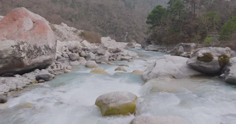Dudh Koshi River Rapids in Himalayan For... | Stock Video | Pond5