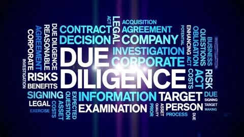 Due Diligence animated word cloud,animat... | Stock Video | Pond5
