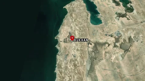 Dukhan Qatar City Map Animation, largest... | Stock Video | Pond5