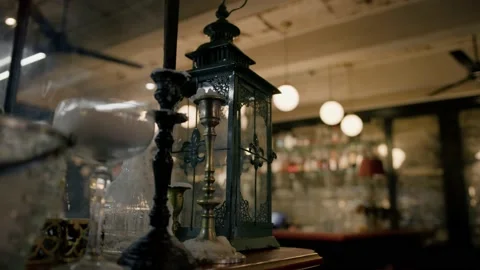 Dull cozy interior of a bar restaurant d... | Stock Video | Pond5