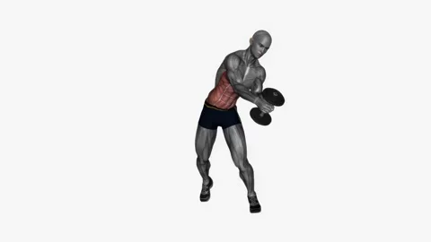 dumbbell diagonal chop fitness exercise ... | Stock Video | Pond5