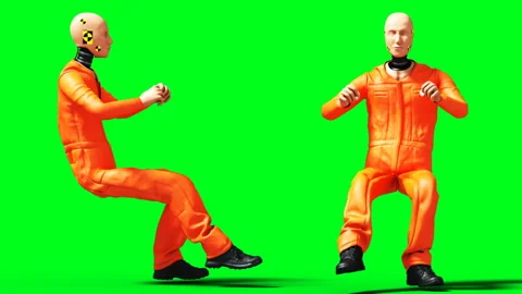 dummy animation. Test drive. Phisical mo... | Stock Video | Pond5