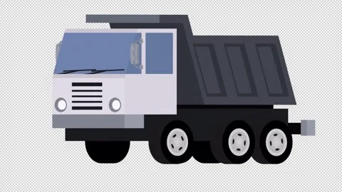 Dump truck. Animation of a truck vehicle... | Stock Video | Pond5