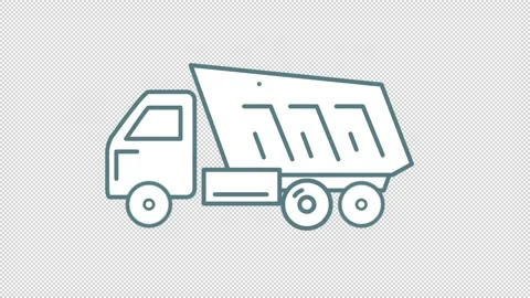Dump Truck Icon Stock Footage ~ Royalty Free Stock Videos | Pond5
