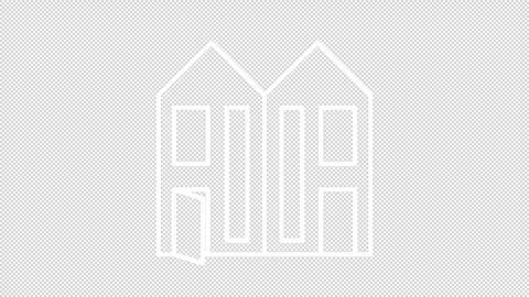 Duplex white line animation | Stock Video | Pond5