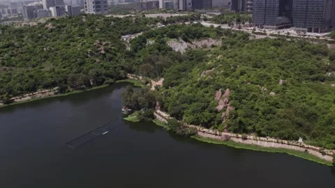Durgam Cheruvu, also known as Raidurgam ... | Stock Video | Pond5