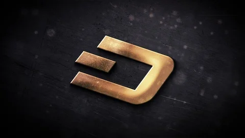 Dush Coin Symbol Logo on Particle Backgr... | Stock Video | Pond5