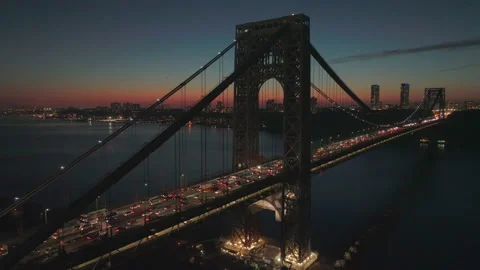 dusk flying counter clockwise around tow... | Stock Video | Pond5