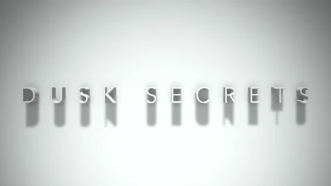 dusk secrets 3D title animation white te... | Stock Video | Pond5