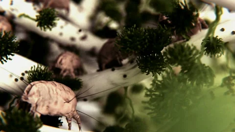 Dust mites, animation | Stock Video | Pond5