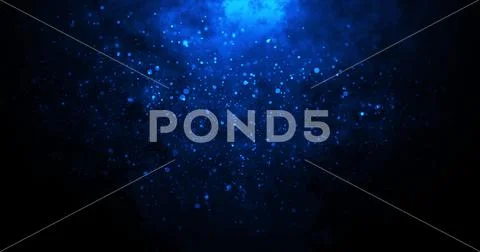 Dust particles underwater moving under rim light tiny source.Particles ...