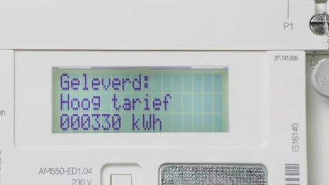 Dutch smart meter for electricity showin... | Stock Video | Pond5