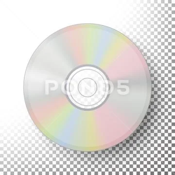 DVD Disc Vector. Realistic Compact CD Disc Mock Up Isolated On ...