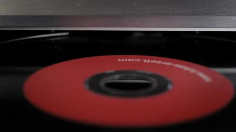 DVD player. Disc installation. Man plays... | Stock Video | Pond5