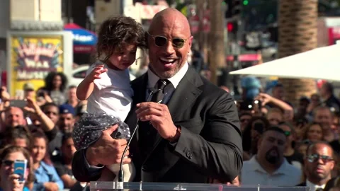 Dwayne Johnson Star on the Hollywood Wal... | Stock Video | Pond5