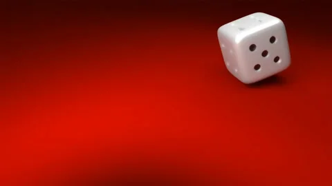 Dynamic 3d shot of dice falling on a red... | Stock Video | Pond5