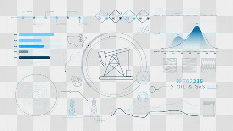 Dynamic animation on the theme of oil pr... | Stock Video | Pond5