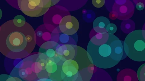 Dynamic array of floating circles on dar... | Stock Video | Pond5