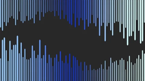 Dynamic blue sound wave on striking blac... | Stock Video | Pond5
