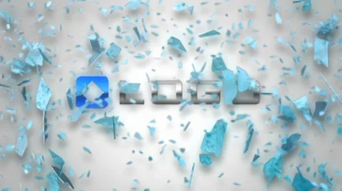 Dynamic Clean Shatter Glass Explosion Logo and Text Reveal Animation ...