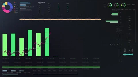 Dynamic data visuals for business info g... | Stock Video | Pond5