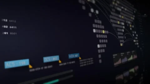 Dynamic data visuals for business info g... | Stock Video | Pond5