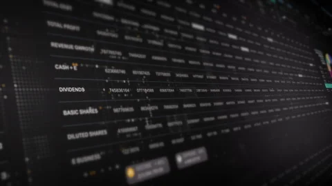 Dynamic data visuals for business info g... | Stock Video | Pond5