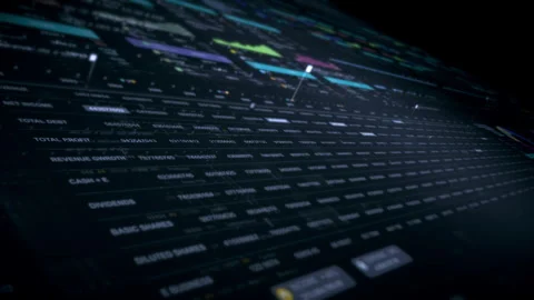 Dynamic data visuals for business info g... | Stock Video | Pond5