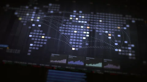 Dynamic data visuals for business info g... | Stock Video | Pond5