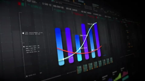 Dynamic data visuals for business info g... | Stock Video | Pond5
