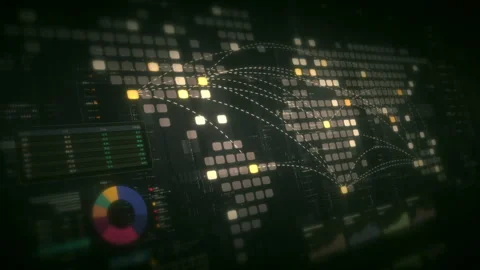 Dynamic data visuals for business info g... | Stock Video | Pond5