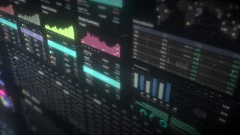 Dynamic data visuals for business info g... | Stock Video | Pond5