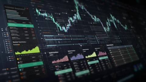 Dynamic data visuals for business info g... | Stock Video | Pond5