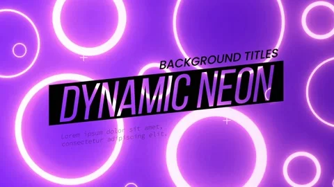 Dynamic Neon Background Titles ~ After Effects #231789774