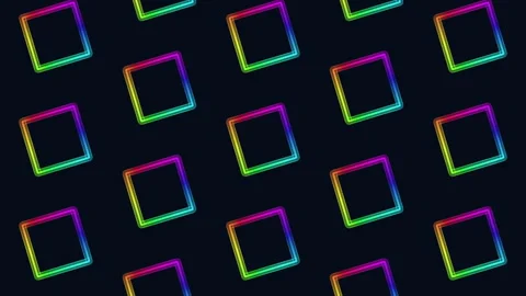 Dynamic rainbow diamond pattern on black... | Stock Video | Pond5