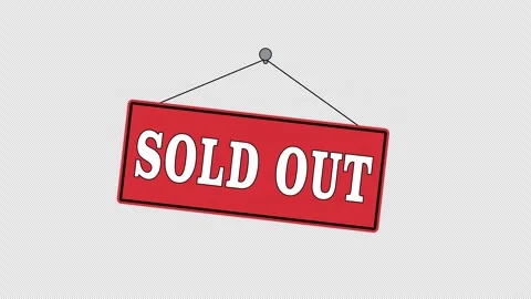 Dynamic Sold Out Sign Animation for Atte... | Stock Video | Pond5