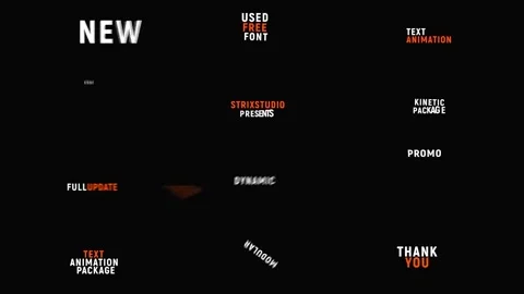 Dynamic Typography ~ After Effects Project #234222089