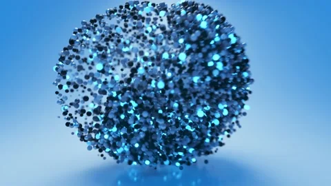 Dynamics of abstract blue glowing partic... | Stock Video | Pond5