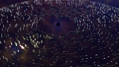 Dyson swarm ring, Dyson sphere around bl... | Stock Video | Pond5