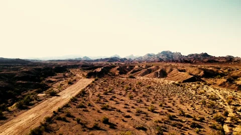 Dystopian Road In A Desert Landscape | Stock Video | Pond5