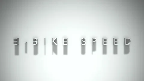 e bike speed 3D title animation white te... | Stock Video | Pond5