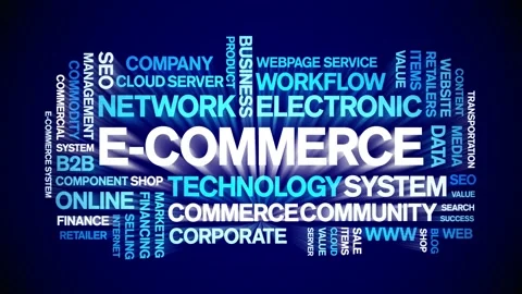 E-Commerce animated tag word cloud,anima... | Stock Video | Pond5