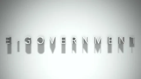 e government 3D title animation with sha... | Stock Video | Pond5