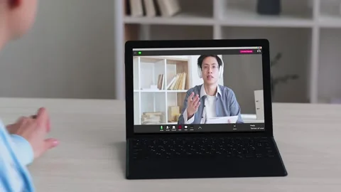 e-learning video call web lecture teache... | Stock Video | Pond5